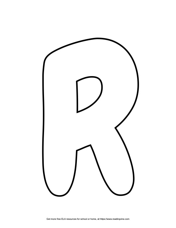 13 Bubble Letter R Uppercase YvetteAliha