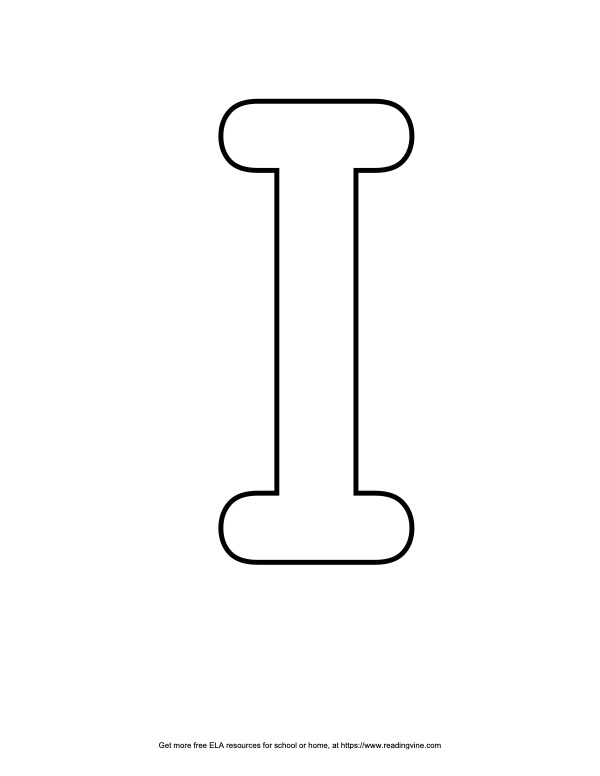 Bubble Letter I 19 Free Printable Styles
