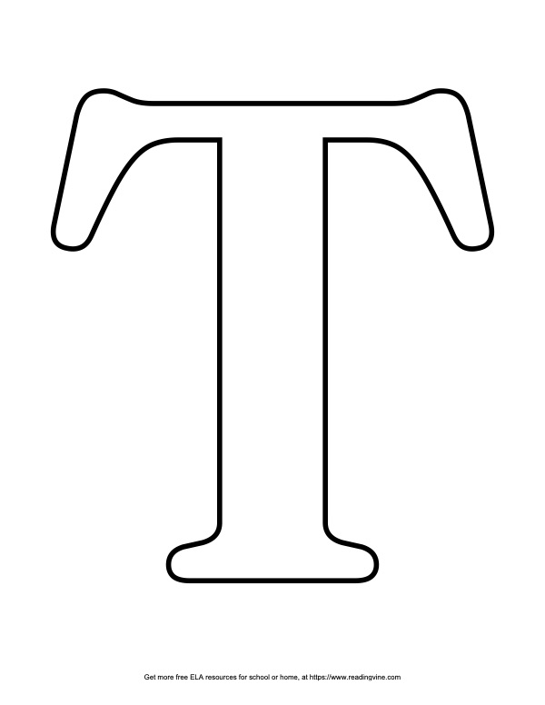 Serif Capital Bubble Letter T Image ReadingVine