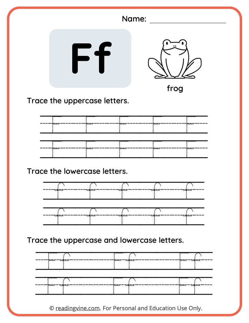 Letter F Worksheets For Preschool Free Printable