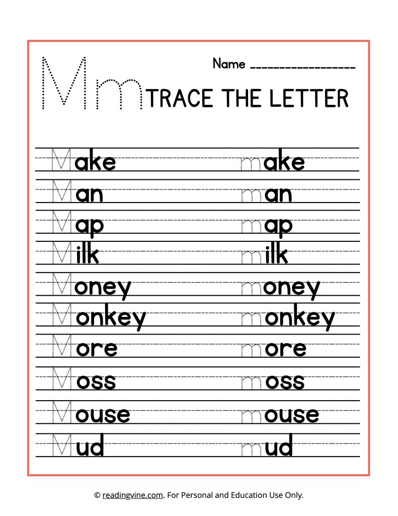 Trace The Beginning Letter M image ReadingVine trace-the-beginning-letter-m-image-readingvine