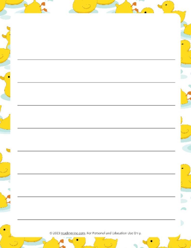 Printable Lined Sheets of Paper | Free PDF Sheets | ReadingVine