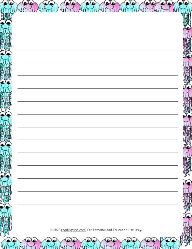 Printable Lined Sheets of Paper | Free PDF Sheets | ReadingVine