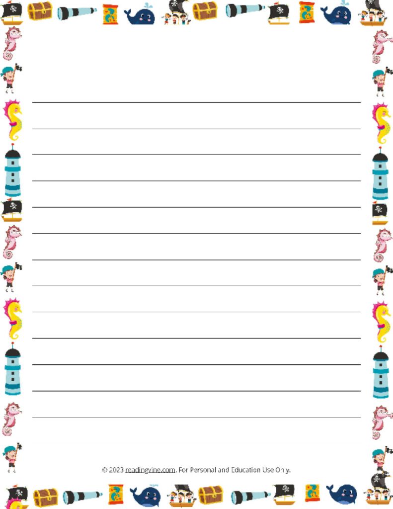 Printable Lined Sheets of Paper | Free PDF Sheets | ReadingVine
