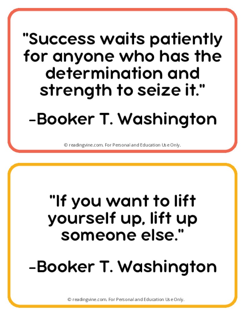 Booker T. Washington Quotes | Free, Printable PDF Posters Booker T. Washington Quotes | Free, Printable PDF Posters