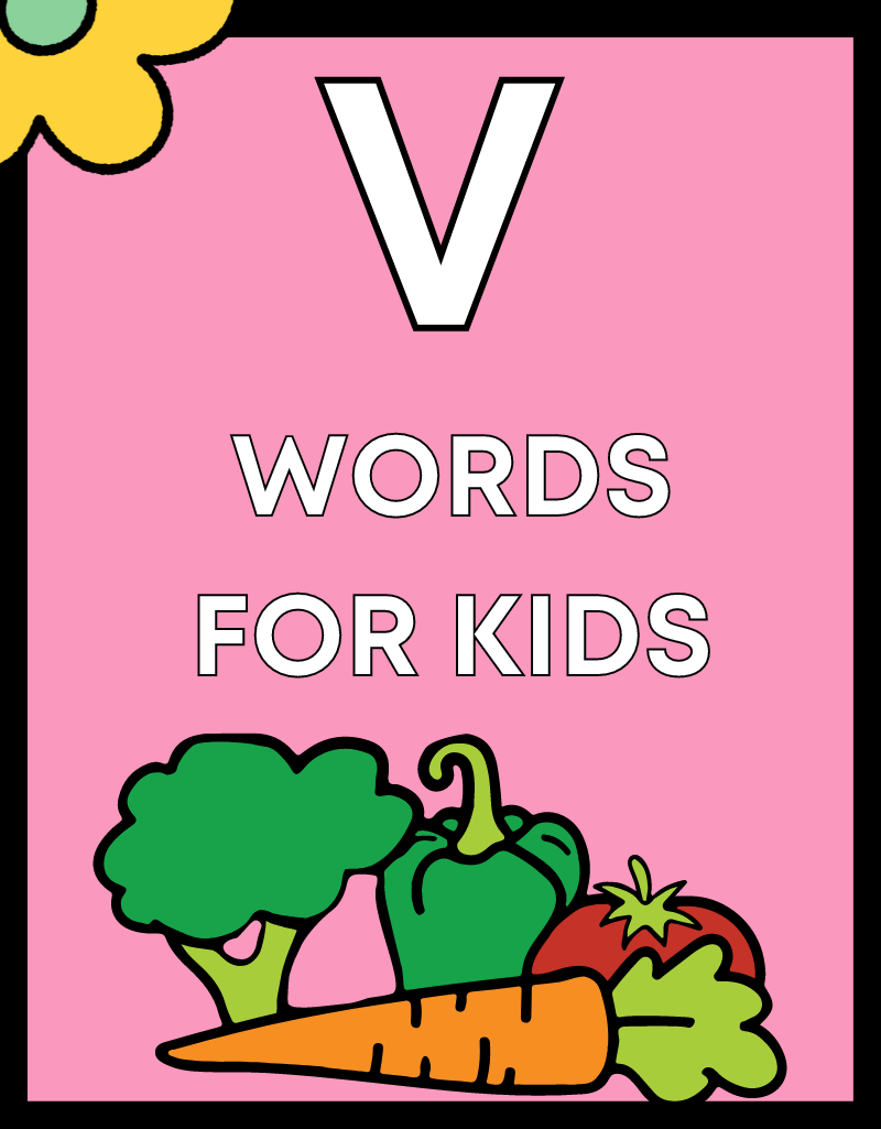 V Words For Kids Free Reading Resources